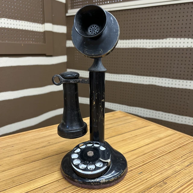 WESTERN ELECTRIC EARLY 1920s Dial Candlestick Telephone w Receiver £110 ...