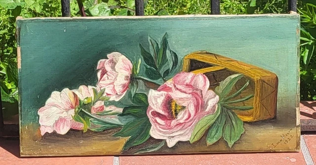 JOOP VAN HOORN JETER de Roses Peinture huile sur toile 1922 EUR 750,00 ...