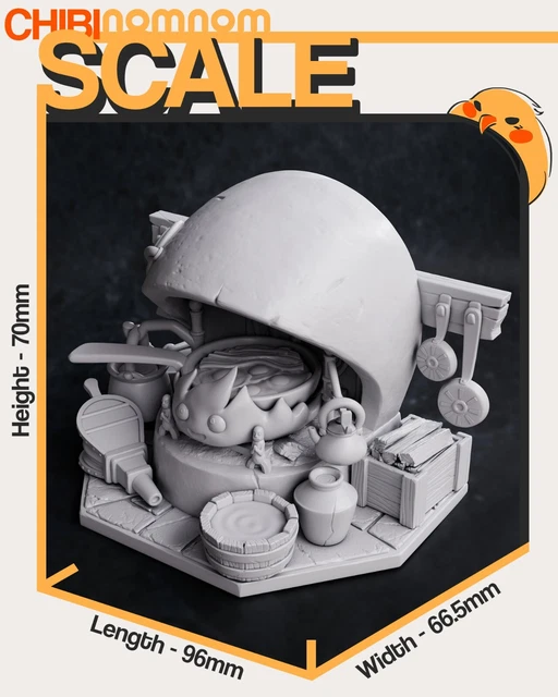 CHIBI CALCIFER - Howl's Moving Castle Studio Ghibli 70mm, 3d printed ...