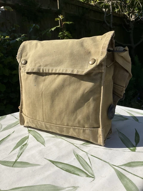 BRITISH ARMY WW2 Gas Mask Bag Respirator Haversack Mk VII Mark 7 ...