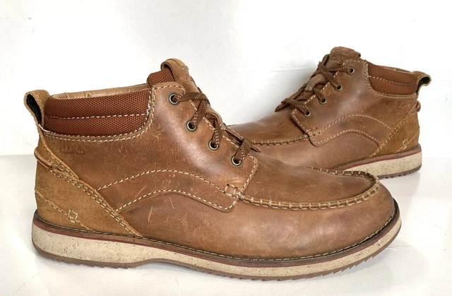 STIVALETTI DA UOMO CLARKS 1825 marroni/marroni in pelle stringati ...