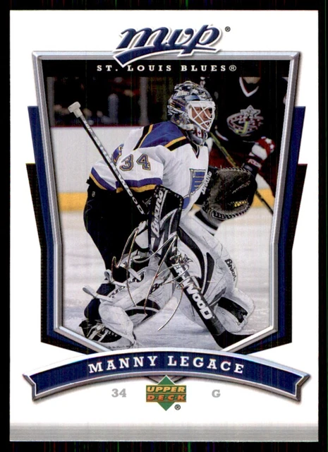 2007-08 UPPER DECK MVP Manny Legace St. Louis Blues #34 $1.35 - PicClick CA