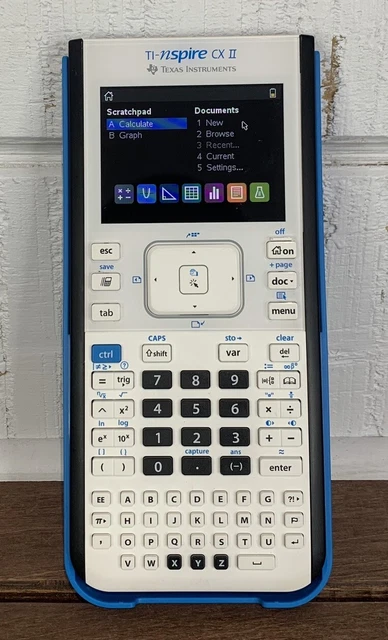 TEXAS INSTRUMENTS TI-NSPIRE CX II Color Graphing Calculator White Cover & Cable $96.16 - PicClick CA