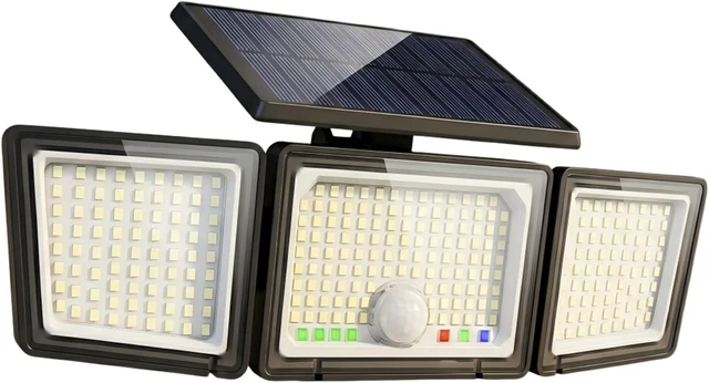 SOLAR LIGHTS OUTDOOR, Upgraded 286 LED Motion Sensor Security Light £28 ...