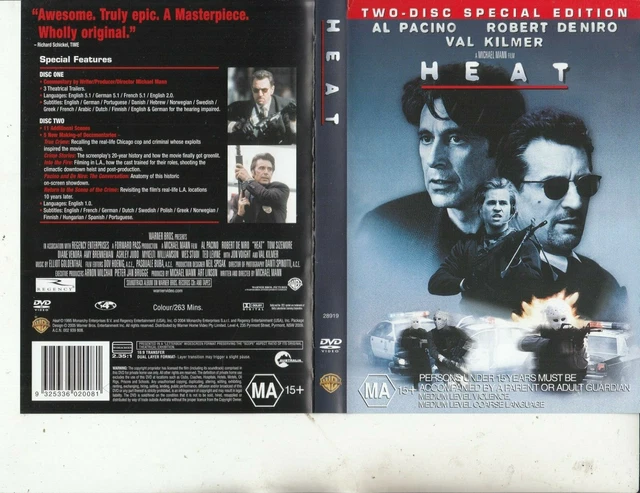 HEAT-1995-AL PACINO-[TWO-DISC SPECIAL Edition]-Movie-2 DVD $29.95 - PicClick AU