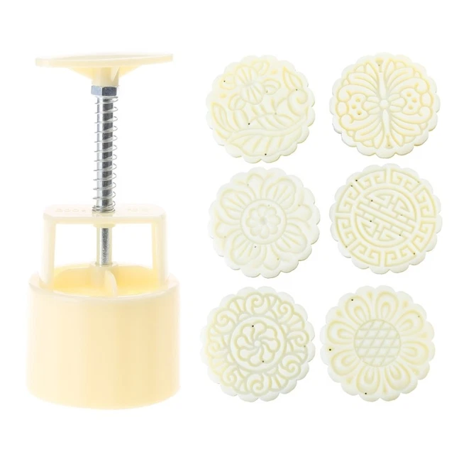 FLOWER SHAPED MOONCAKE Stamp for MidAutumn Festival DIY Mooncake Moulds ...