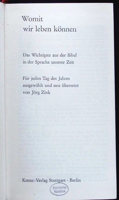 WOMIT WIR LEBEN können. Das Wichtigste aus der Bibel in der Sprache ...