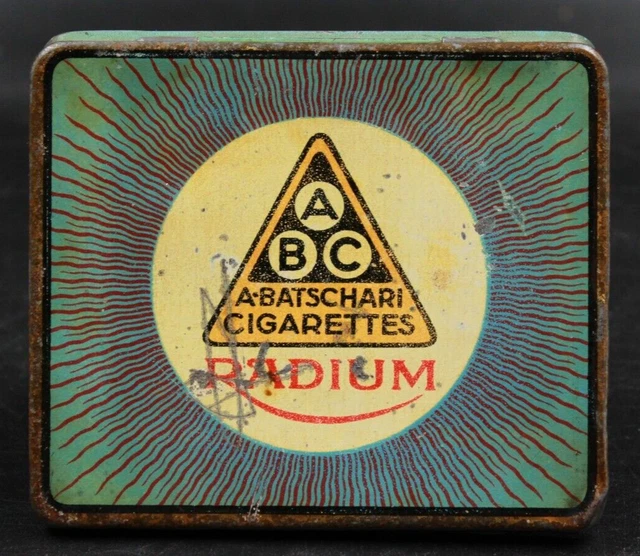 ALTE BLECHDOSE ZIGARETTEN Radium ABC Batschari Cigarettes Tin - Baden ...