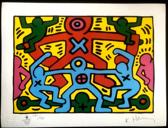 KEITH HARING LITHOGRAPHY (David Hockney Mr Doodle Jeff Koons ° Tom ...