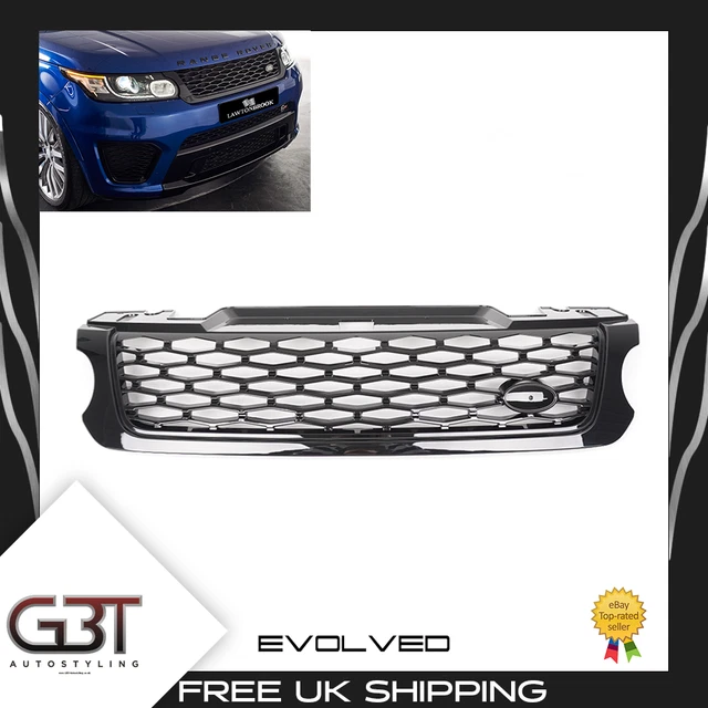 BLACK SVR STYLE Front Mesh Grill Grille New For Range Rover Sport L494 ...