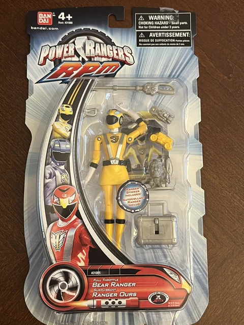 POWER RANGERS RPM Full Throttle Yellow Bear Ranger New 5" Factory ...