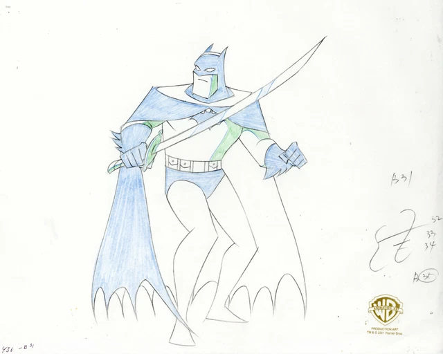 BATMAN THE ANIMATED Series Original Production Drawing-Batman- Animal ...