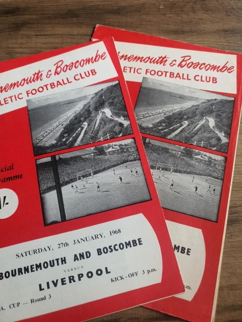 BOURNEMOUTH & BOSCOMBE Set Of 2 Programmes £4.36 - PicClick UK