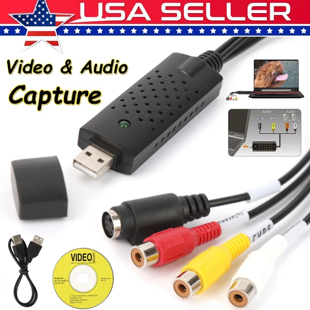 USB 2.0 AUDIO Video VHS to DVD VCR PC HDD Converter Adapter Digital ...