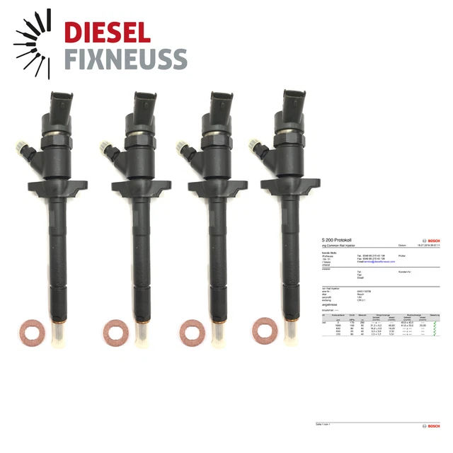 4 INJECTEUR BOSCH 0445110239 Fiat Mj Ford 1.6 TDCI Citroen Peugeot 1.6 HDI Mazda EUR 329,95 ...
