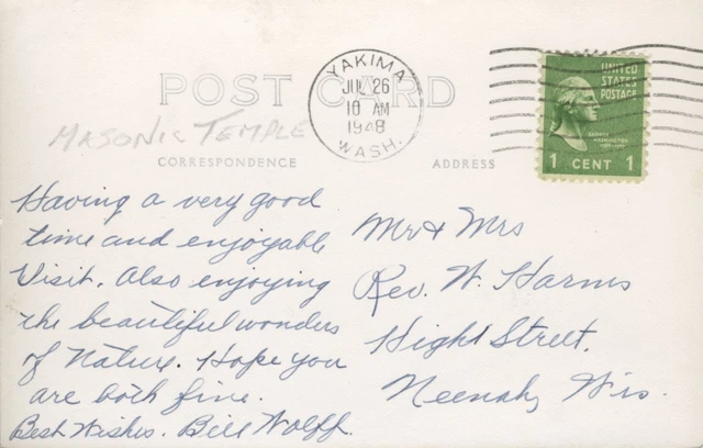 STREET SCENE YAKIMA WA Spratt's Lee Semon Ellis 6802 RPPC Postcard E8 ...