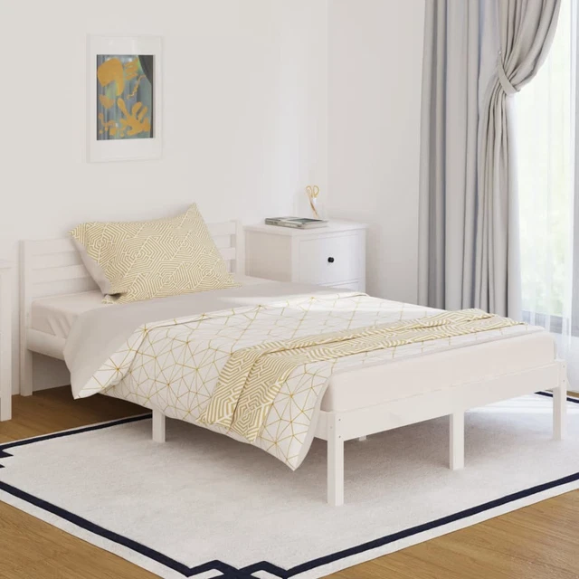 DAYBED SOLID PINE Wooden White 120x200cm Unfinished Rustic Sofa Bed ...