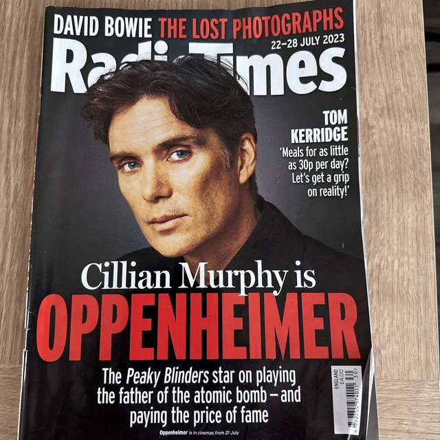 RADIO TIMES MAGAZINE OPPENHEIMER CILLIAN MURPHY David Bowie 22nd - 28 ...