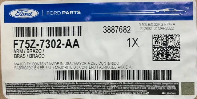GENUINE FORD F75Z-7302-AA Selector Lever Arm Automatic Trans Shifter ...