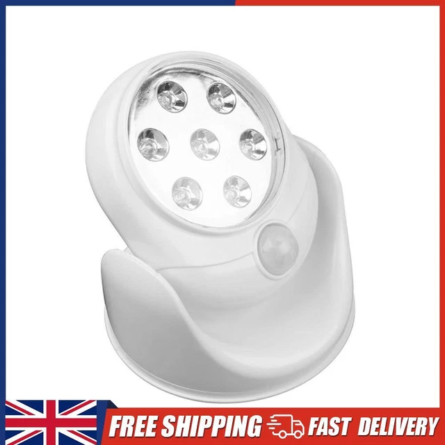 7 LEDS ADJUSTABLE Cordless Motion Activated Sensor Light 360 Degree ...