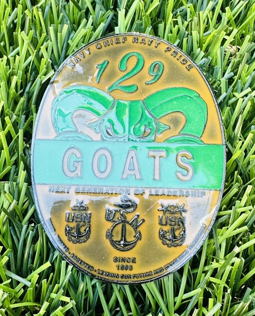 US NAVY CHIEF Petty Officer Challenge Coin CPO MESS Tradition Goat CPO ...