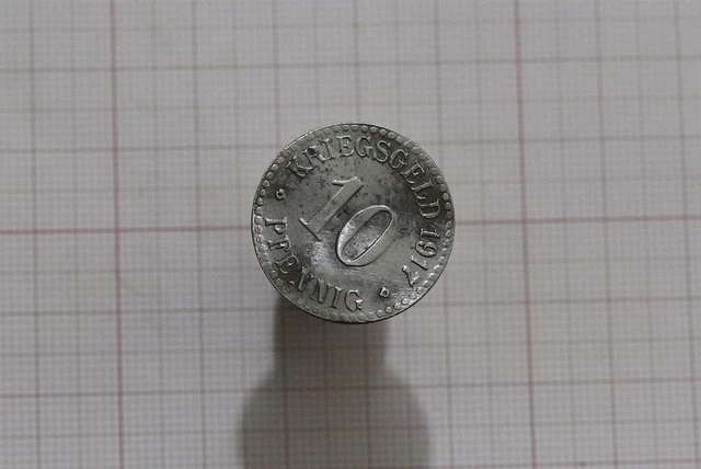 🧭 🇩🇪 GERMANY War Money Token Cassel 10 Pfennig 1917 High Grade B62 #90 ...