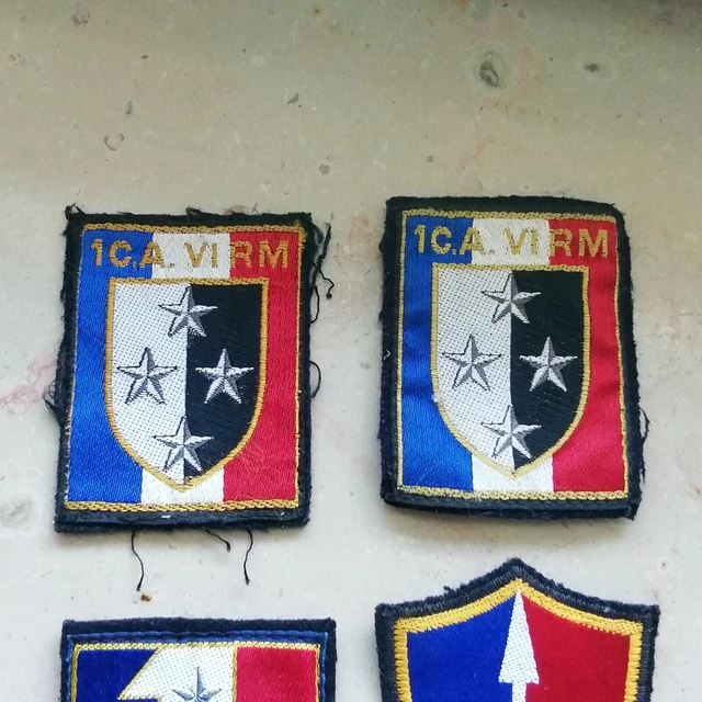 4 Insignes Écusson Patch 1er Corps Darmée 6 Eme Region Militaire Et