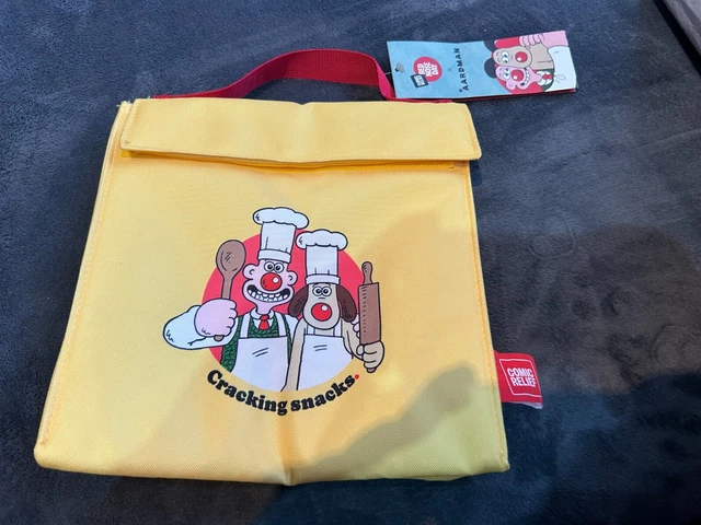 AARDMAN COMIC RELIEF Red Nose Day Wallace & Gromit Lunch Cool Bag (NEW ...