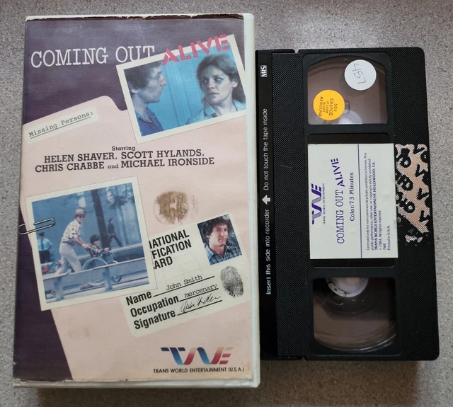 COMING OUT ALIVE VHS TWE Trans World Ent. Rare rasoir HTF Crime Drama ...