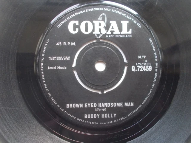 BUDDY HOLLY : "Brown Eyed Handsome Man" b/w "Slippin' And Slidin ...