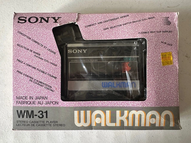 SONY WALKMAN WM-31 New with Box 1988 Never Used Complete Stereo ...