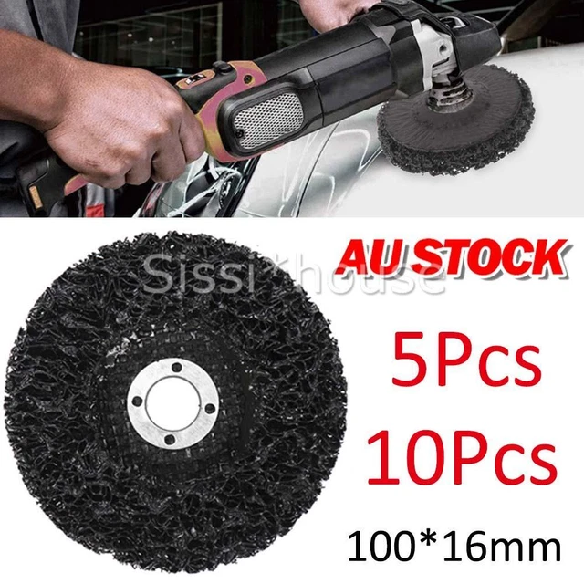 5-10X 100MM MEDIUM grit POLY STRIP DISC WHEEL PAINT RUST REMOVAL CLEAN ...