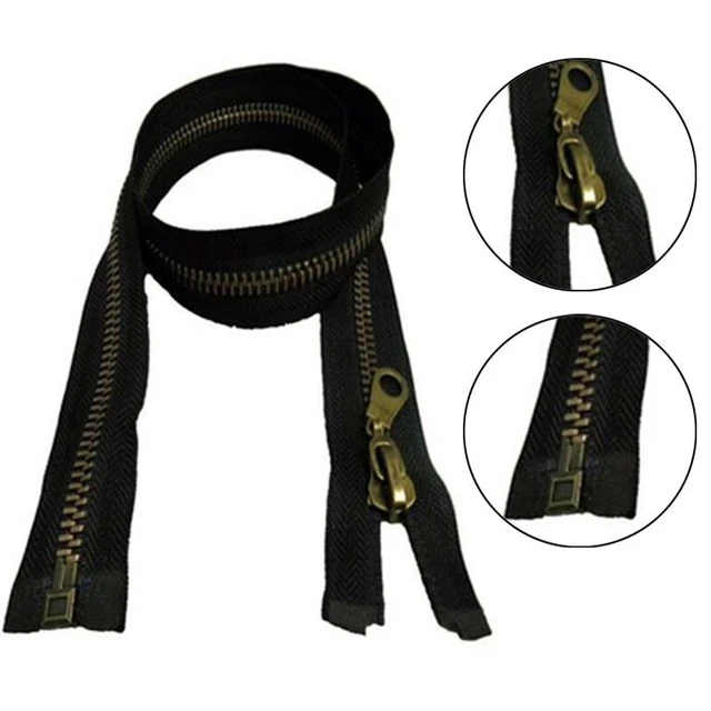 28 BRASS-SEPARATING/JACKET-ZIPPER TEETH Metal Heavy-Duty Zippers-Coat ...