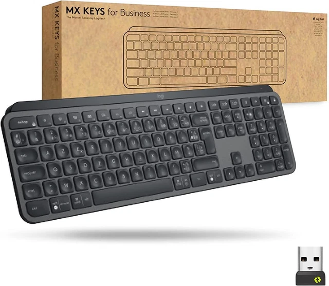 LOGITECH MX KEYS Business Keyboard Bluetooth AZERTY French Graphite ...