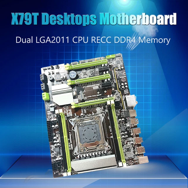 X79T LGA 2011 CPU Motherboard USB3.0 SATA3.0 4 DDR3 Mainboard for ...