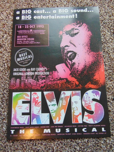 ELVIS THE MUSICAL theatre leaflet (1993, Theatre Royal in Brighton) £5. ...