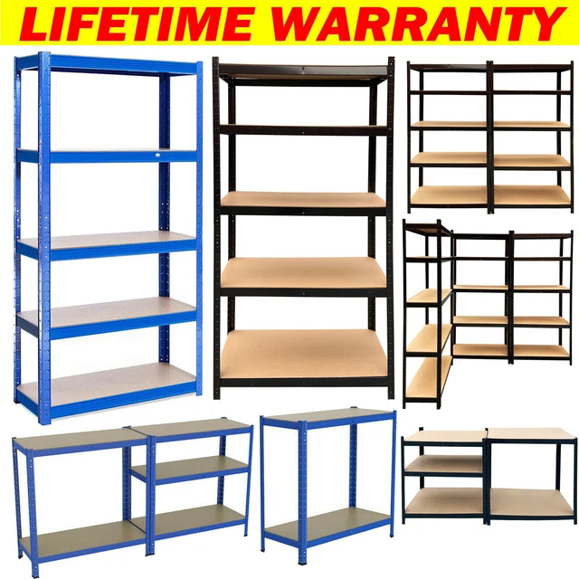GARAGE RACKING 5 Tier Shelving Unit Boltless Heavy Duty Metal Shelf ...