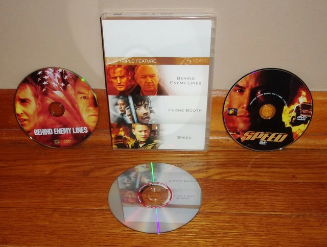 20TH CENTURY FOX Triple Feature-BEHIND ENEMY LINES-Phone Booth-SPEED-Ex ...