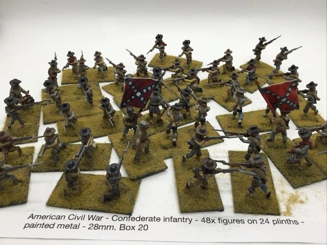 WARGAMING - AMERICAN Civil War - Confederate Infantry - Painted Metal ...