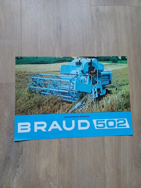 PROSPECTUS TRACTEUR MOISSONNEUSES Braud 502 Traktor Prospekt EUR 9,50 ...