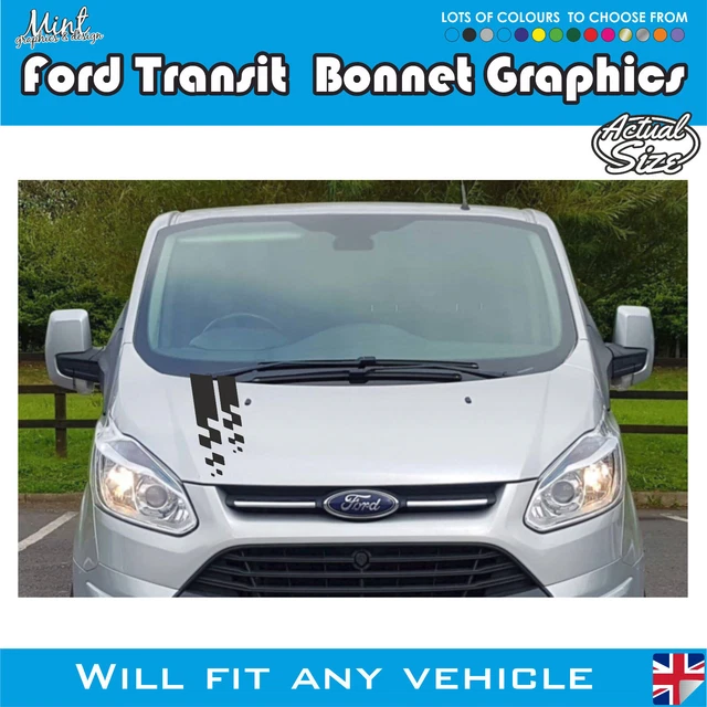 FORD TRANSIT CUSTOM Bonnet Stripes Camper Van Graphics Decal Campervan ...