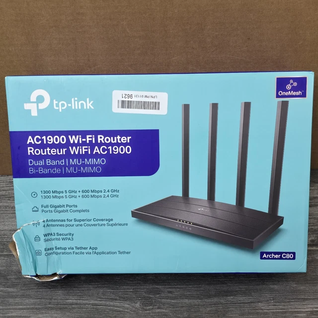 TP-LINK ARCHER C80 Ac1900 Dual Band Wi-Fi Router Ulbt-27 $58.00 - PicClick
