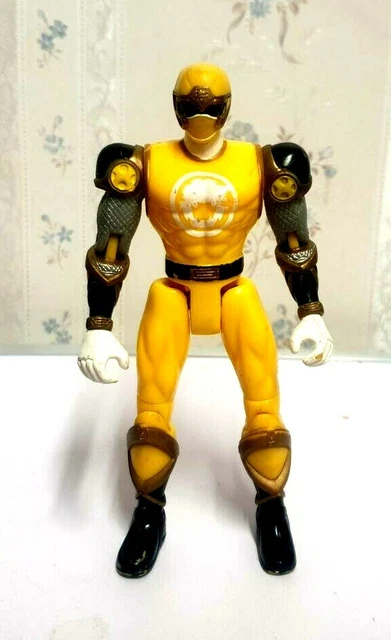 POWER RANGERS NINJA Storm Yellow Ranger Figure 2002 Bandai 5.5 inch ...