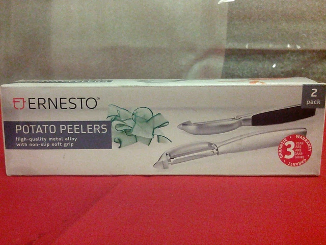 ERNESTO PACK OF 2 Potato Peelers High Quality Metal Alloy With Non Slip ...