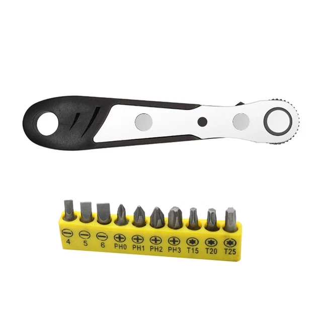 MINI RATCHET WRENCH Batch Head Set Socket Spanner Screwdriver Hand ...