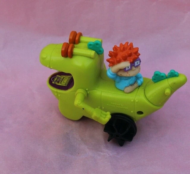 VINTAGE 90S RUGRATS Burger King Toy Chuckie Finster Plastic Wheels Roll ...