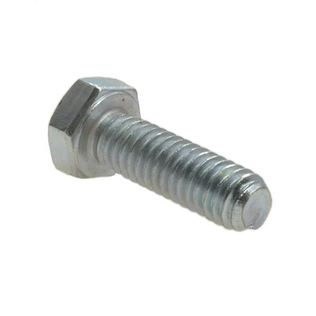 QTY 10 HEX Head Bolt 1/4" UNC x 1" Zinc High Tensile Grade 8 Screw BSW ...