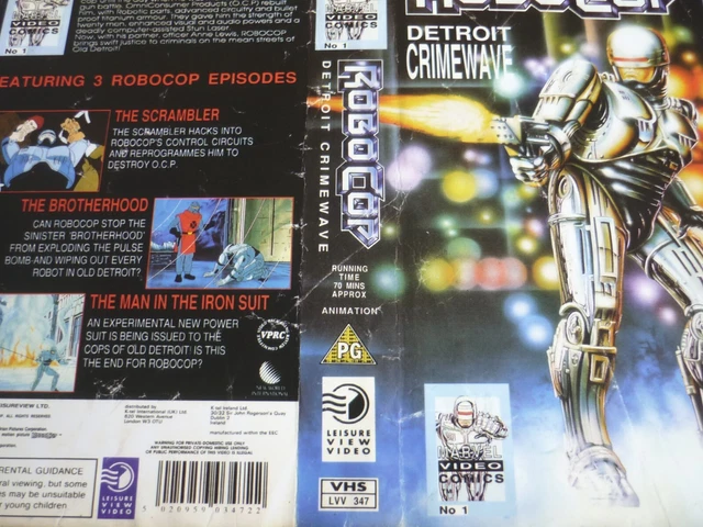 REPLACEMENT VHS VIDEO Sleeve Cover & Case ROBOCOP DETROIT CRIMEWAVE ...