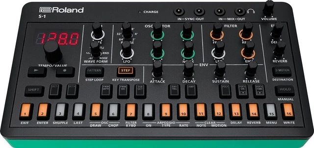 ROLAND AIRA COMPACT S-1 Tweak Synthesizer Digital SH-101 Sound & Step ...