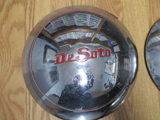 VINTAGE LOT OF 6 1940's 1950's MOON HUBCAPS -DeSoto Crosley Kaiser ...